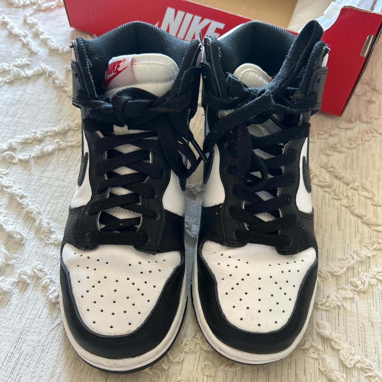 nike panda dunks high w crease protectors fits... - Depop