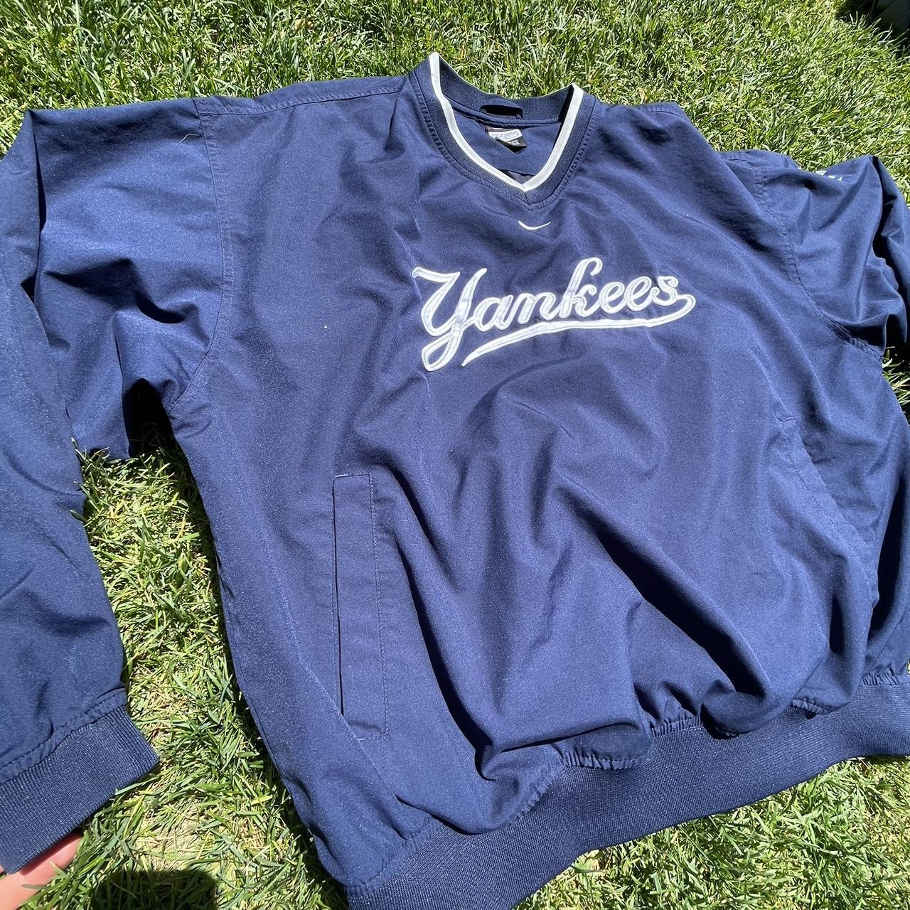 Yankees Nike MLB baseball windbreaker warmup... - Depop