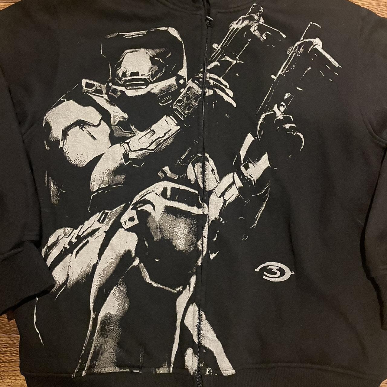 Halo 3 Master Chief Xbox 360 Microsoft Promo zip up... - Depop