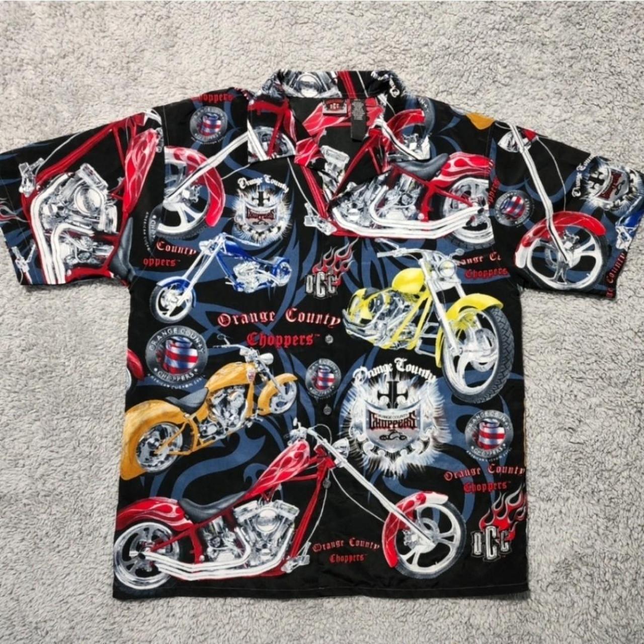 Orange County Choppers Button Up Shirt Motorcycle... | Depop