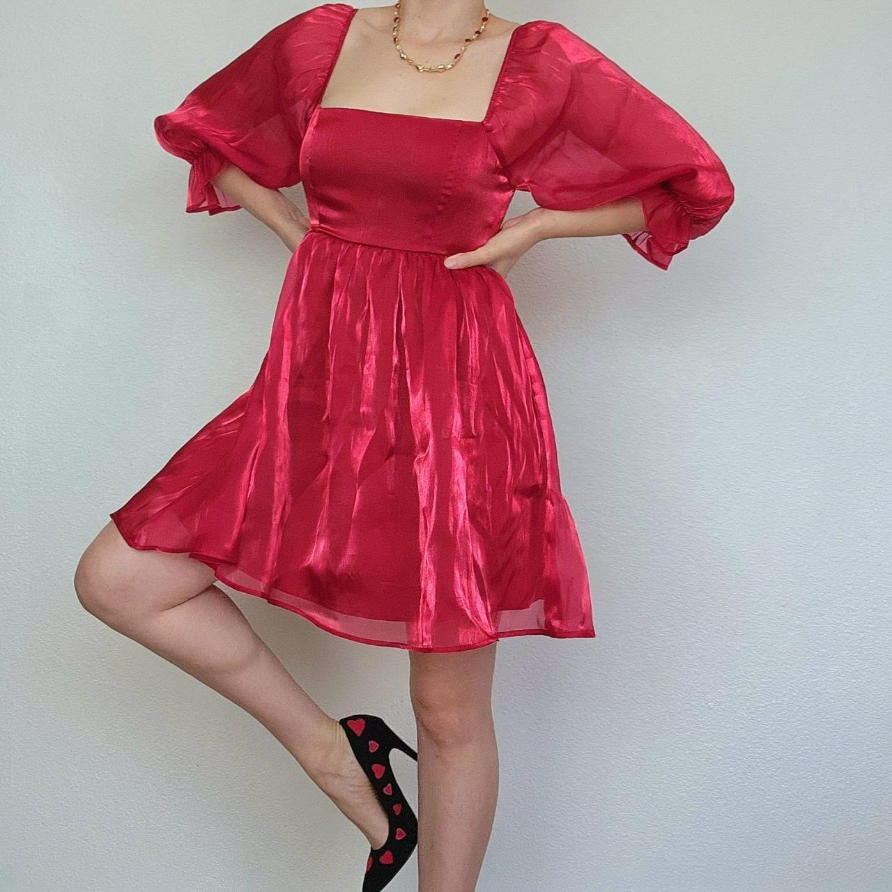 Gorgeous Red Baby Doll Dress Deep Candy Red color,... - Depop