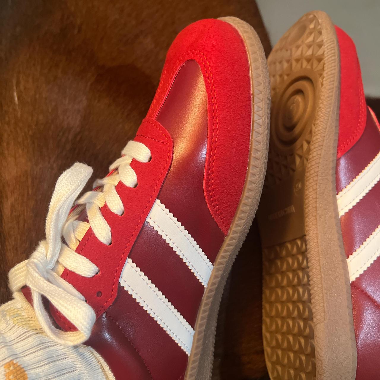 Cute Women’s Red Sneakers Retro and chic in the... - Depop