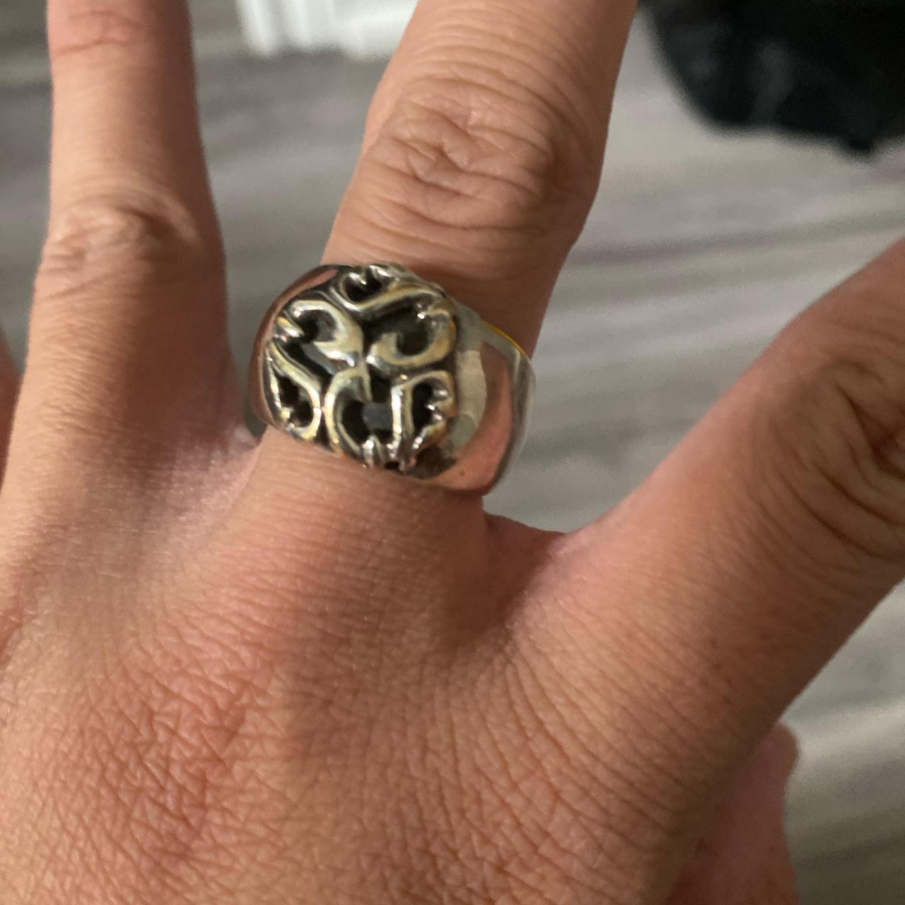 Vintage A&G rock sterling silver .925 Ring, super... - Depop