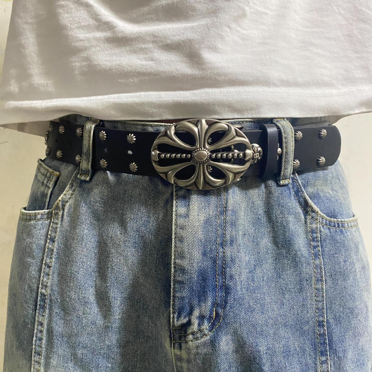 y2k vintage style belt for man and woman, goth... | Depop