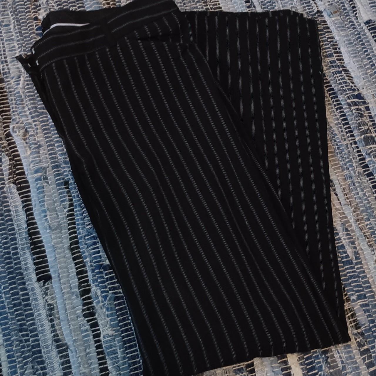 Black dress slacks with blue stripping - Depop