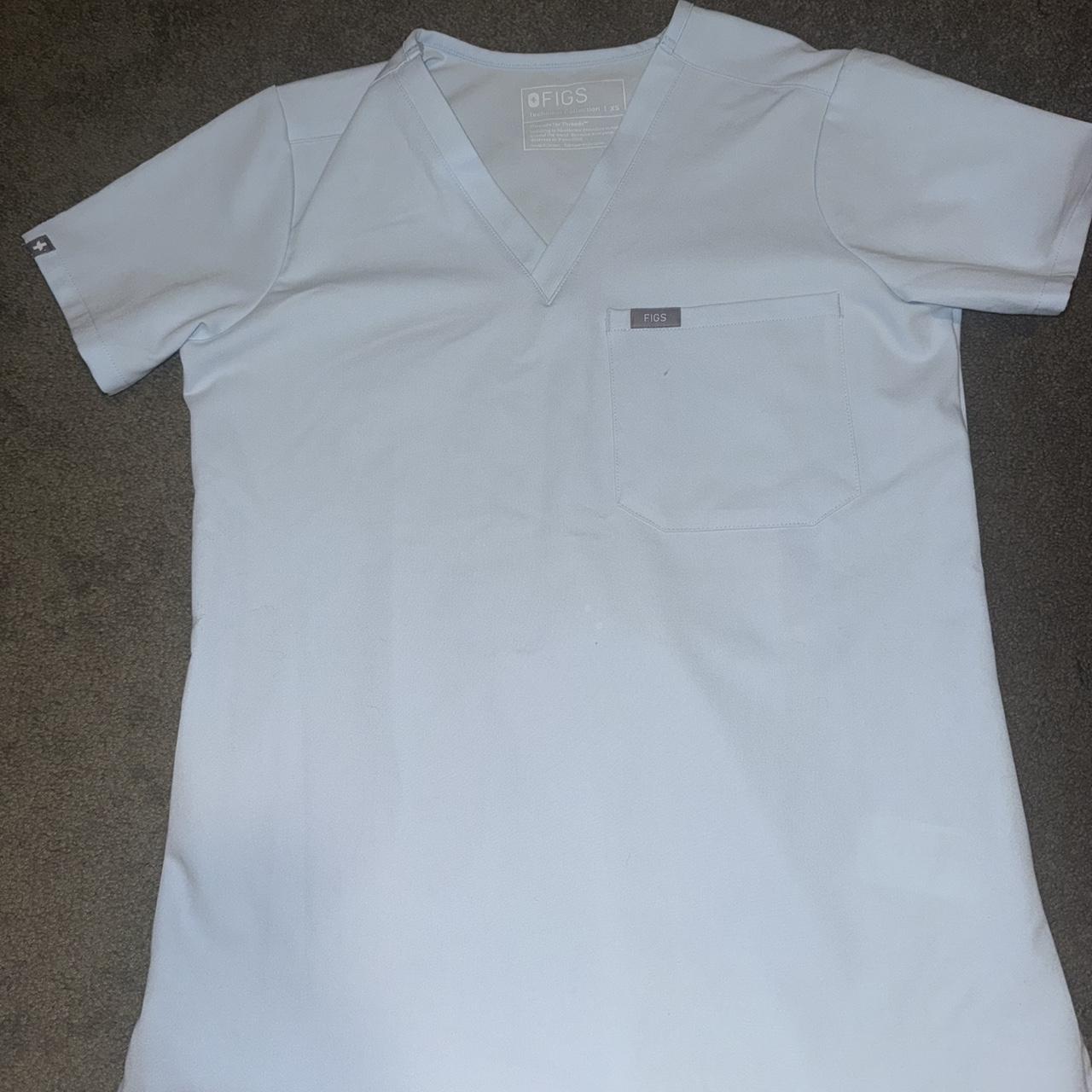 Dusty Blue Figs scrub set Top: Catarina one pocket... | Depop