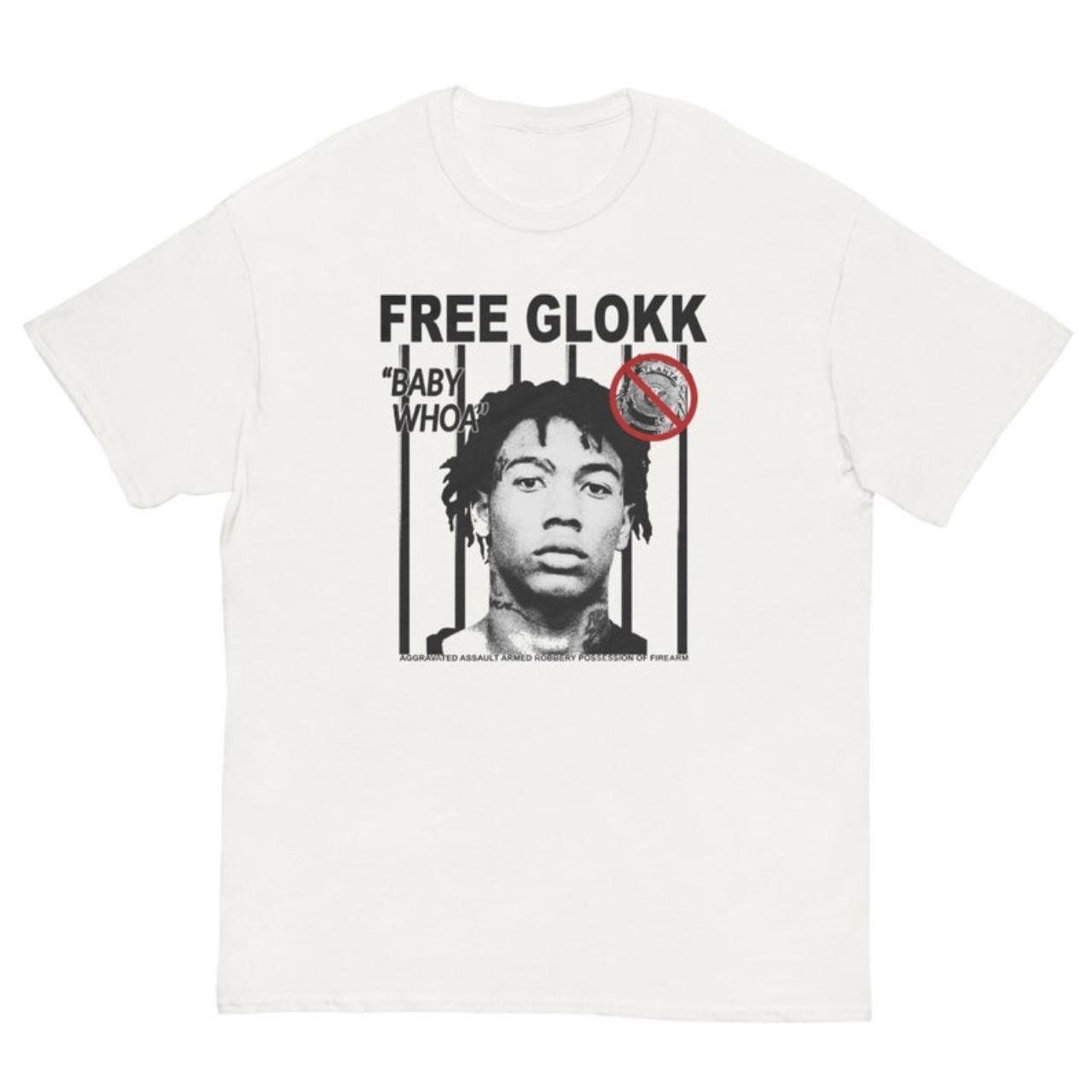 FREE GLOKK T-Shirt, Glokk40spaz rapper Tee, Baby... - Depop