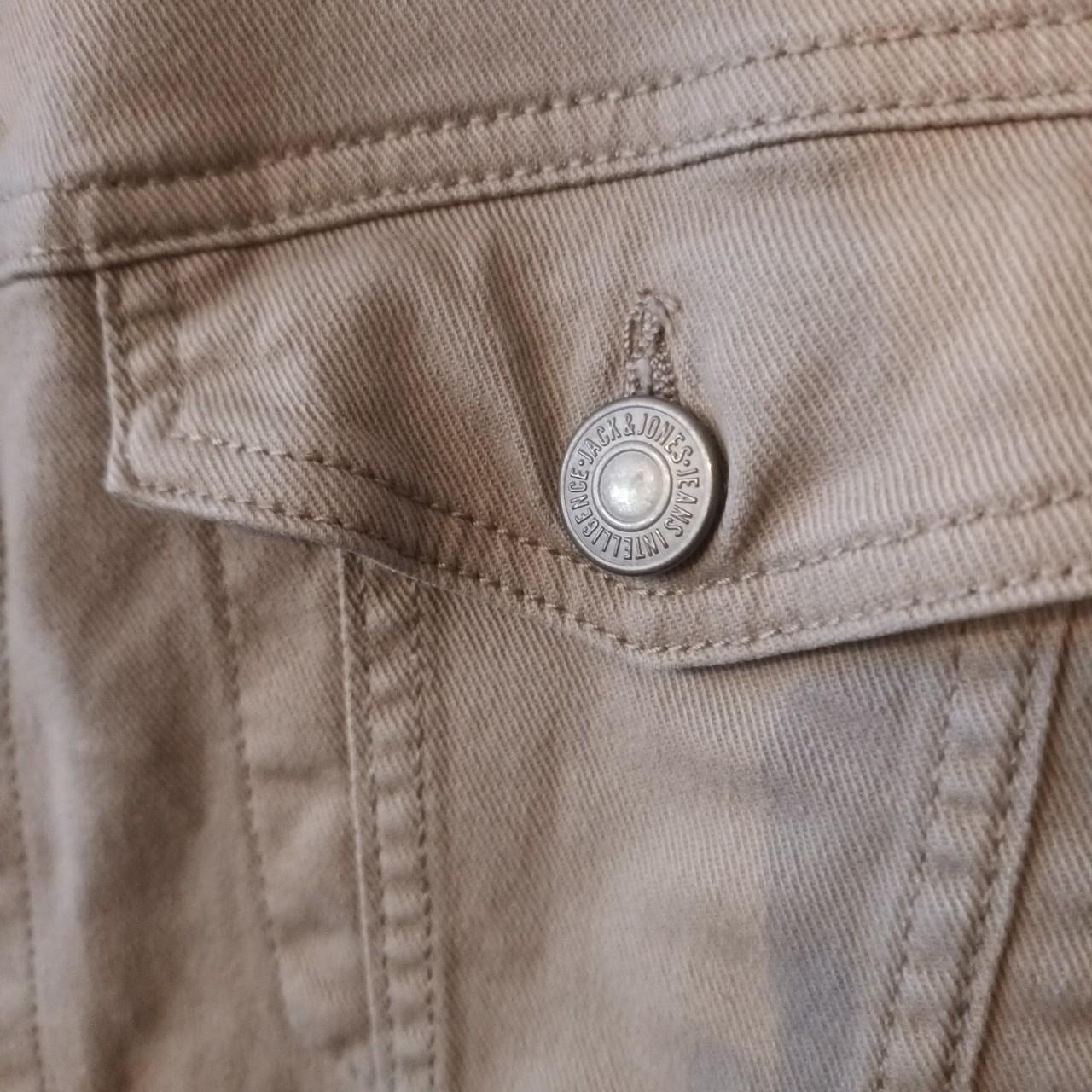 Tan denim jacket with a relaxed fit jack Jones....... | Depop