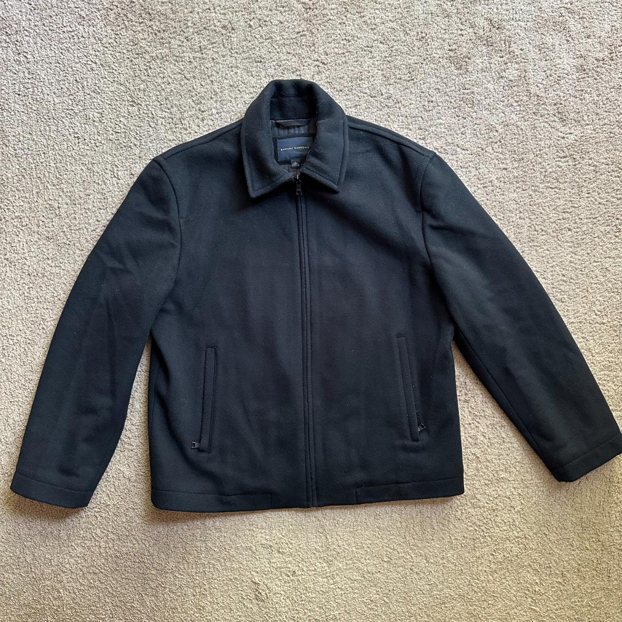 Banana Republic Jacket Mens Large Full Zip Wool... - Depop