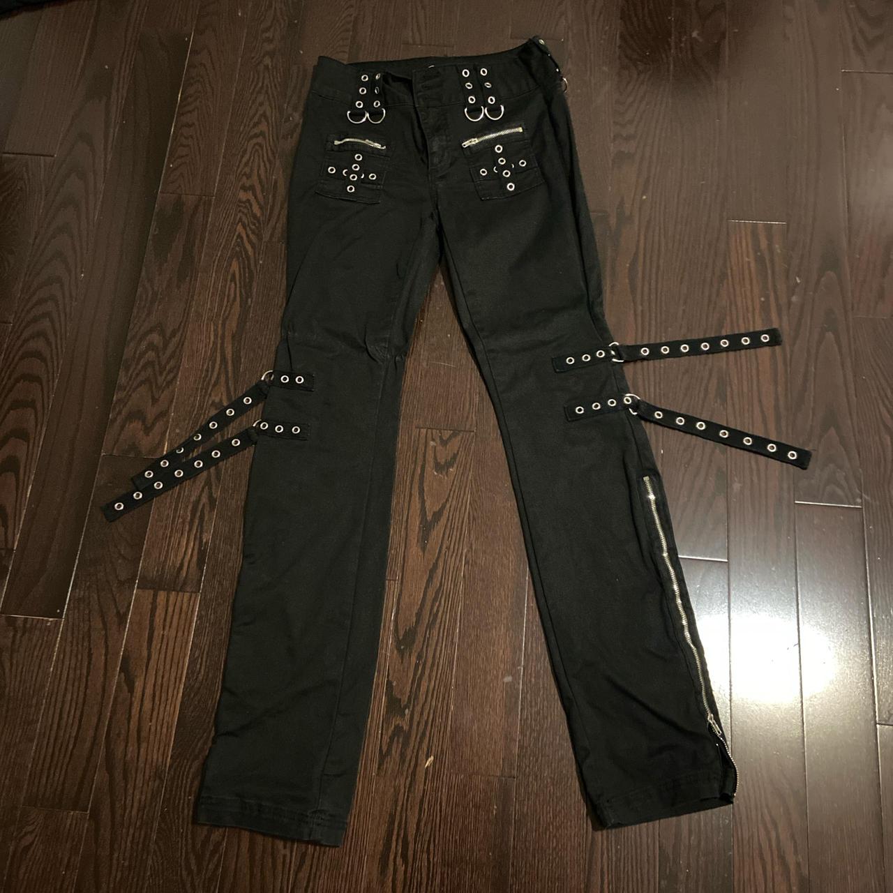 Hot topic pants with zippers and three buttons. In... | Depop