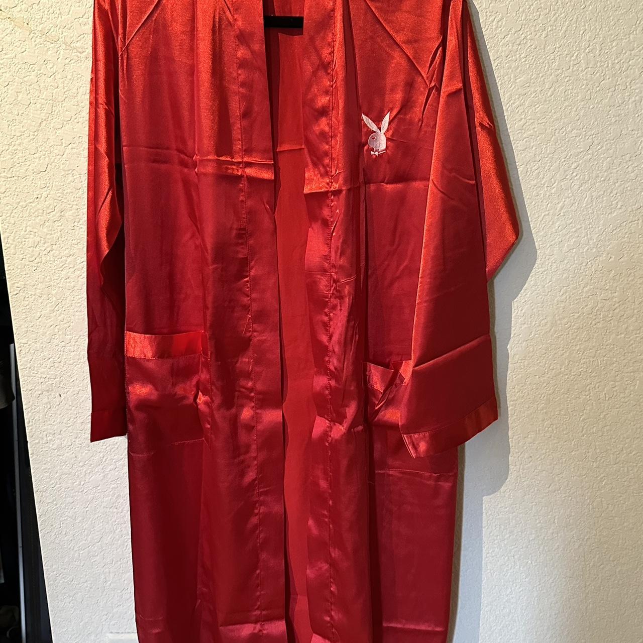 Red playboy robe - Depop