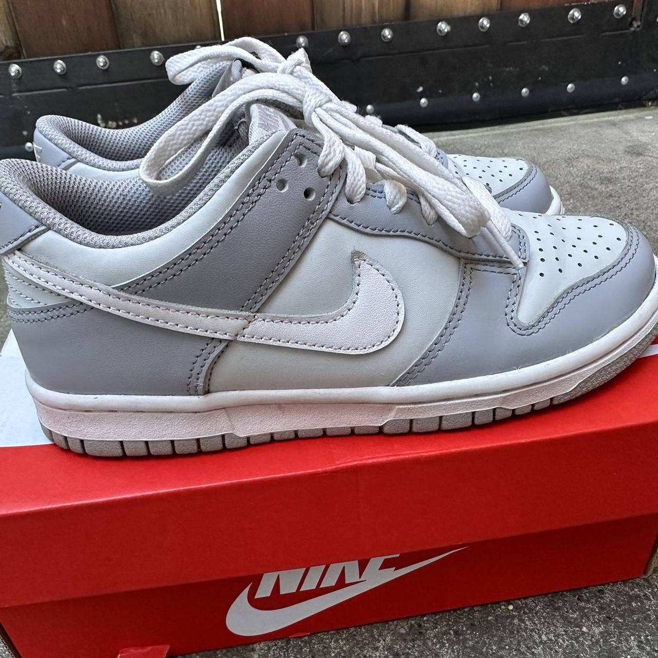 Grey Nike Dunks - Depop