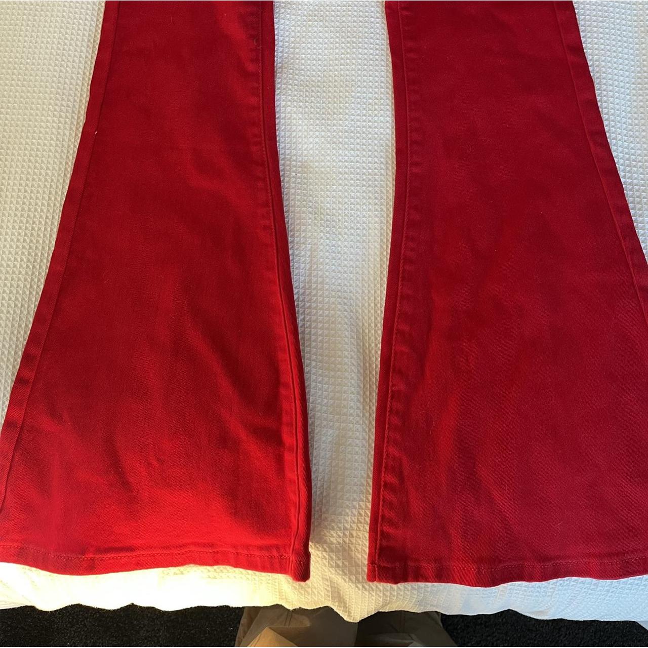 Edikted red lace up details jeans. So sexy but not... - Depop