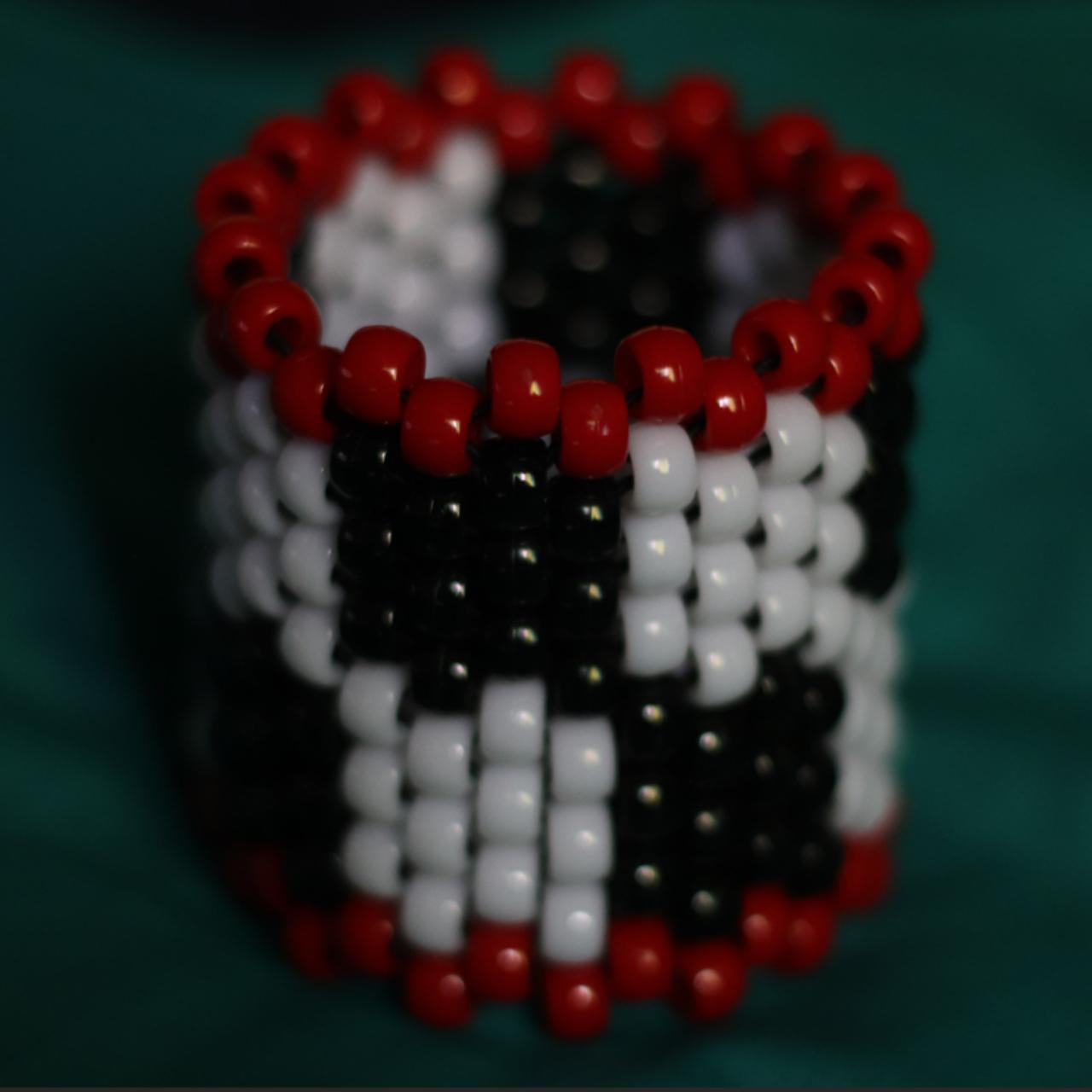 FNAF themed checker patterned kandi cuff - Depop