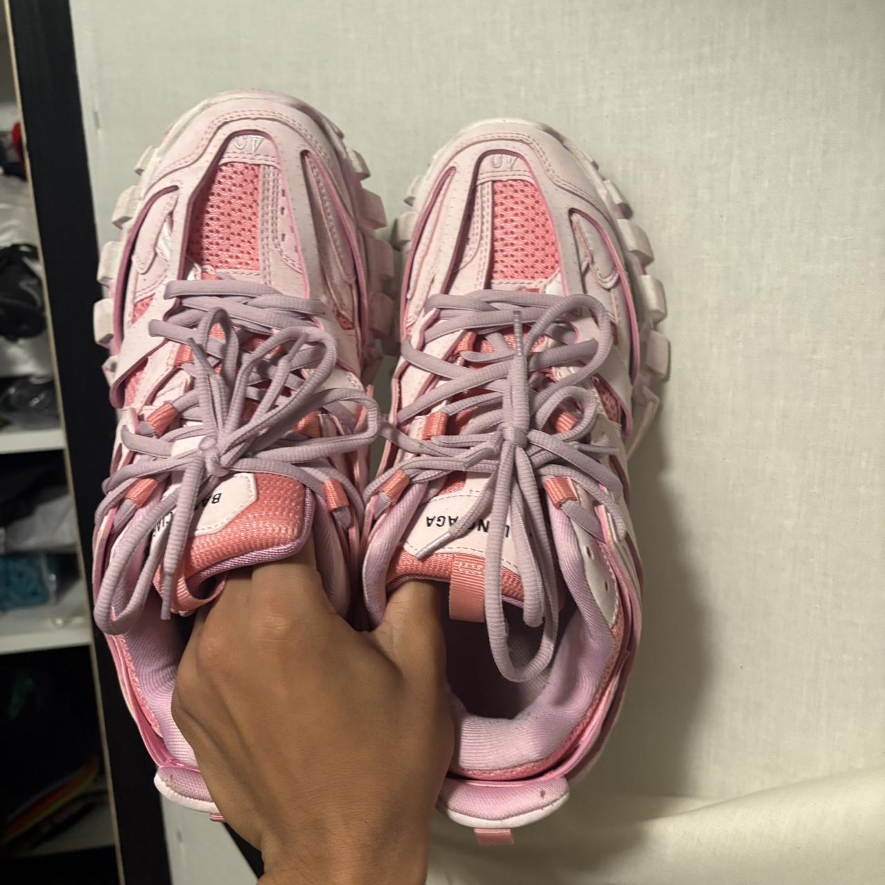 Pink balenciaga track runners | Depop