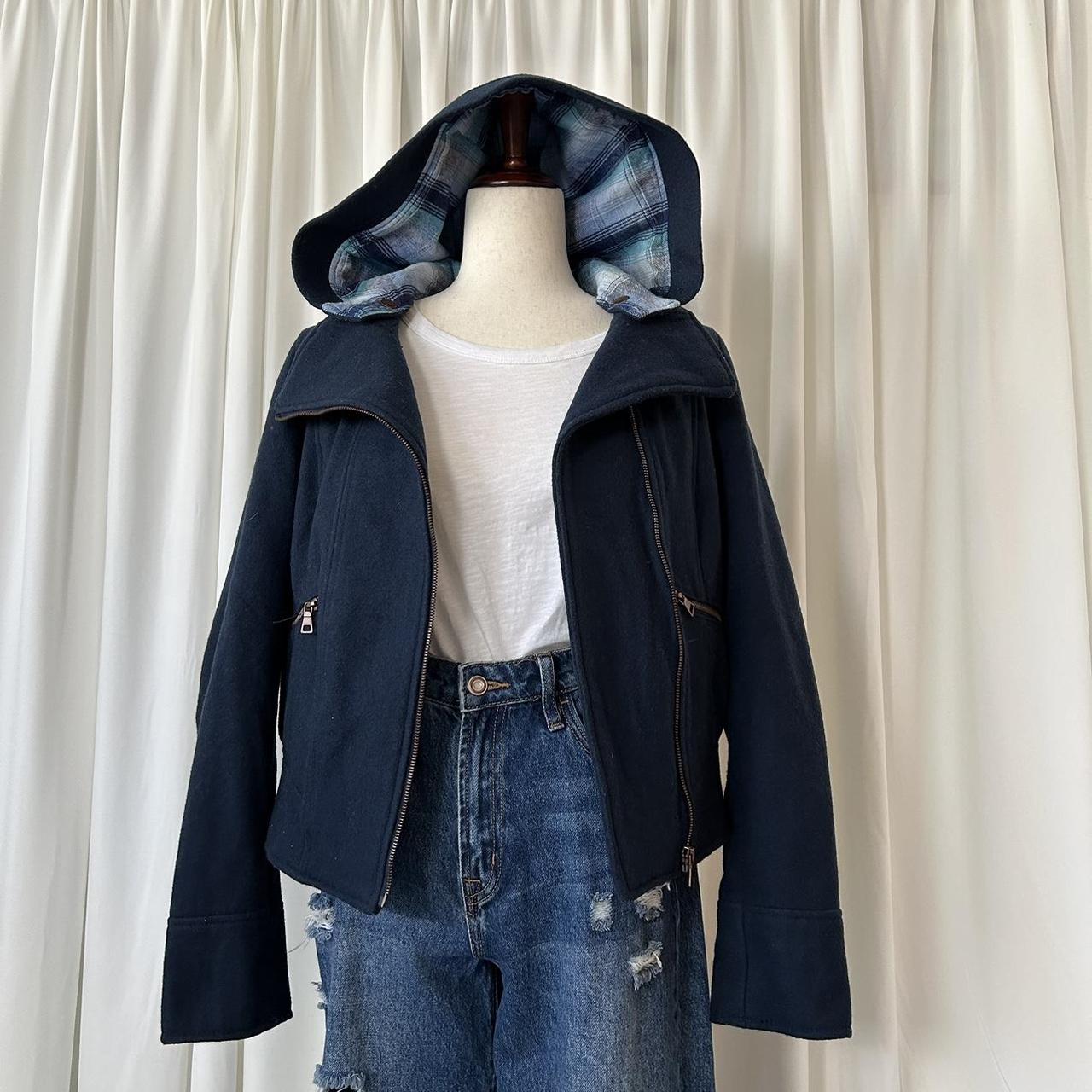Mossimo wool blend Bomber jacket with detachable... - Depop