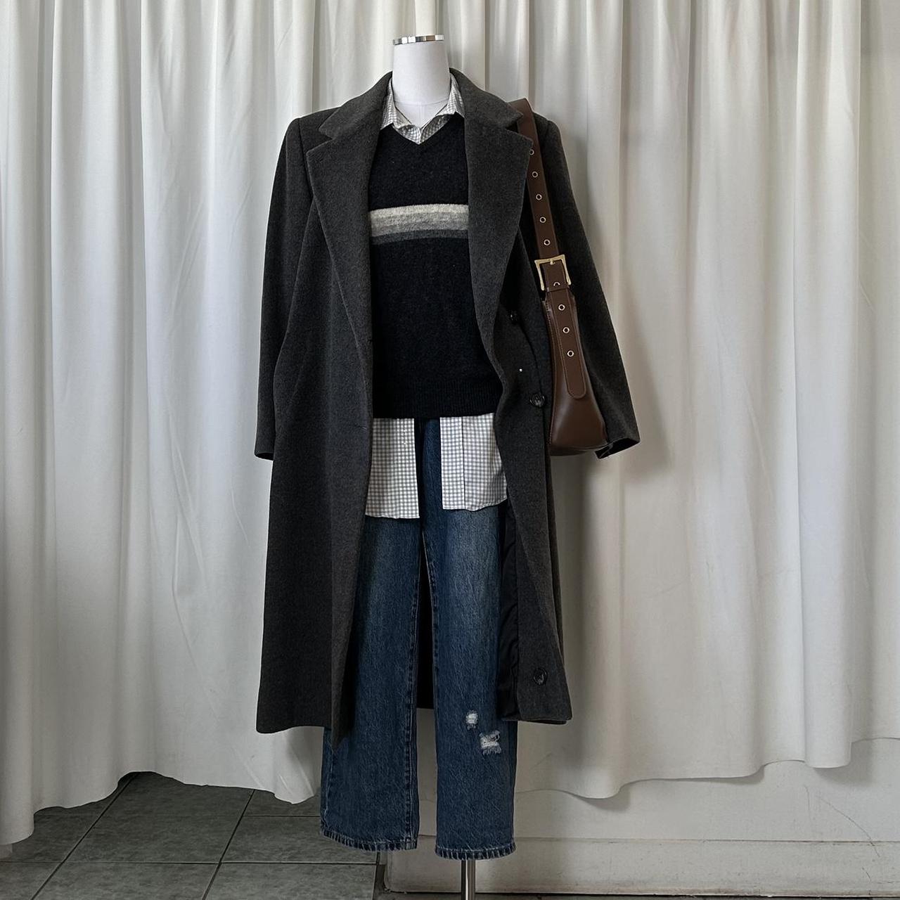 Vintage 1990s Grey Jones New York wool blend... | Depop