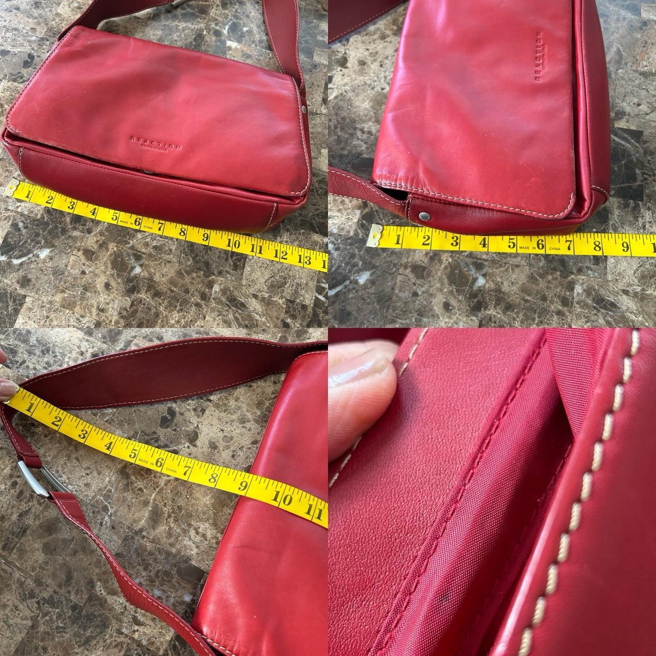 Reaction Kenneth Cole Leather Shoulder bag red with... | Depop