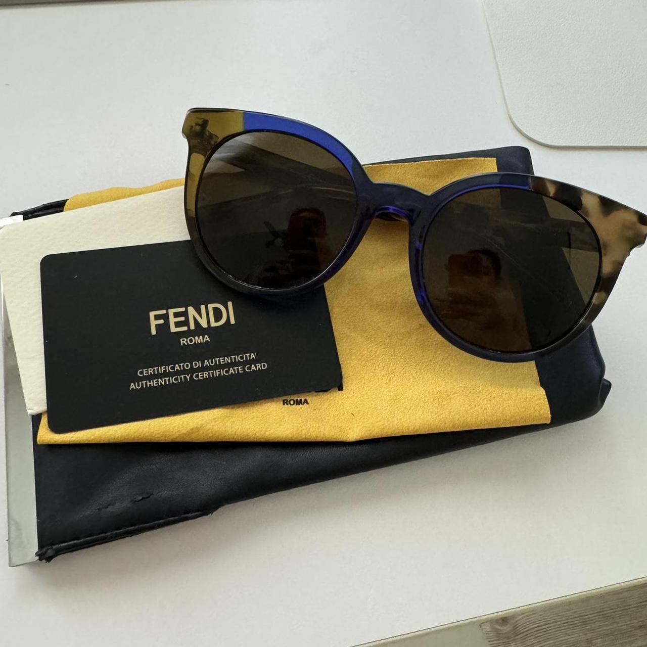 Multi-pattern Fendi round sunglasses #sunglasses... - Depop