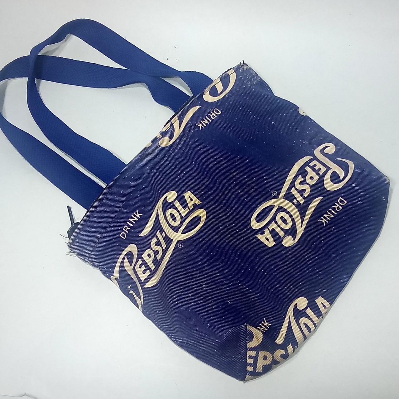 VINTAGE PEPSI COLA DENIM ZIP UP TOTE - Depop