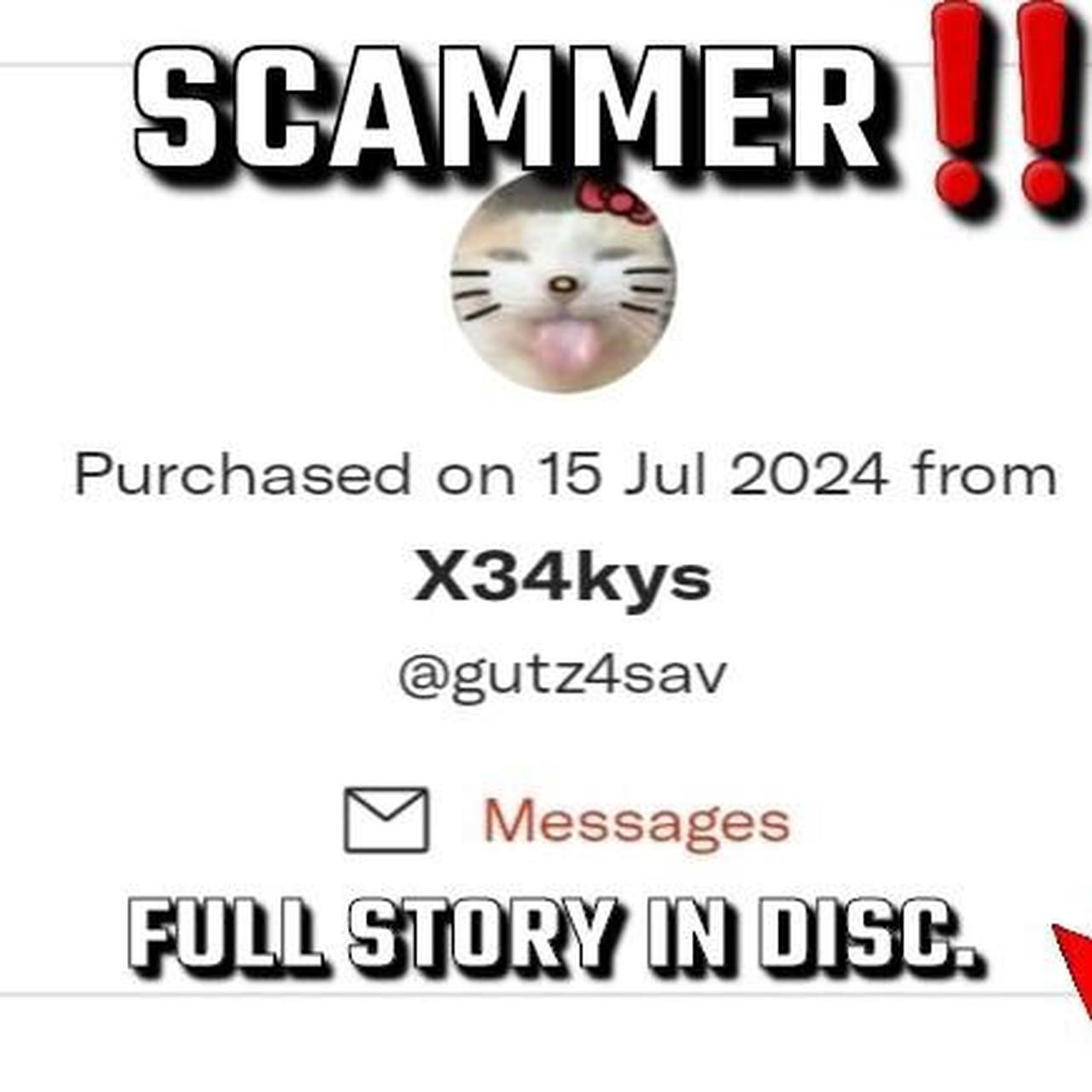 Scammer‼️ ( @gutz4sav ) Hey guys so I've got a story... - Depop