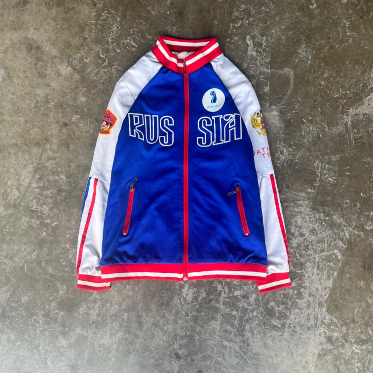 Y2K Russia Zip Up Size XL #boxy #y2k #vintage - Depop