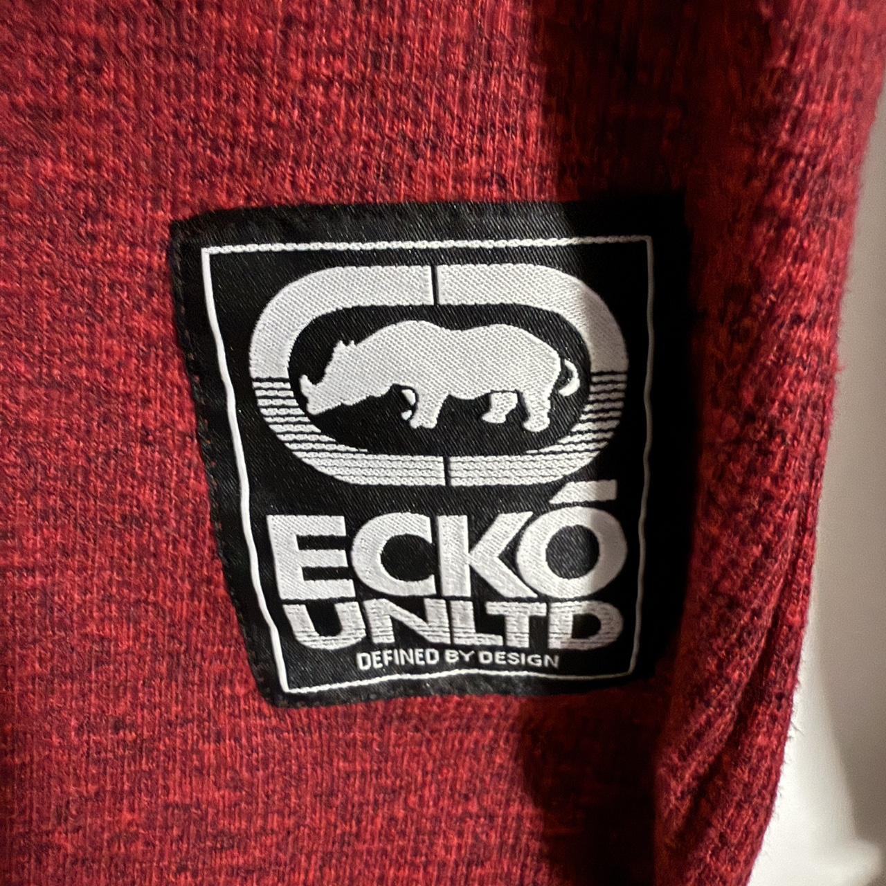 Ecko grey and red long sleeve shirt Size L Message... - Depop