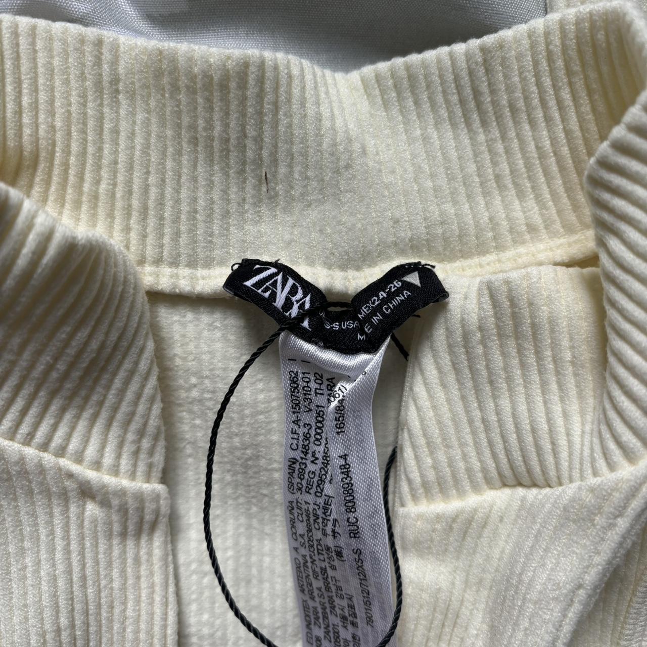 Zara xs-s seamless cream/white long all in one/... - Depop