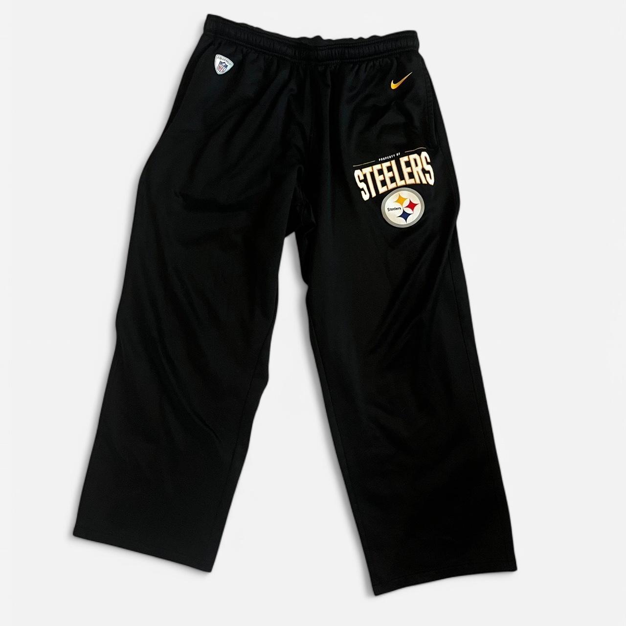 Black Nike Pittsburgh Steelers on field sweatpants... | Depop
