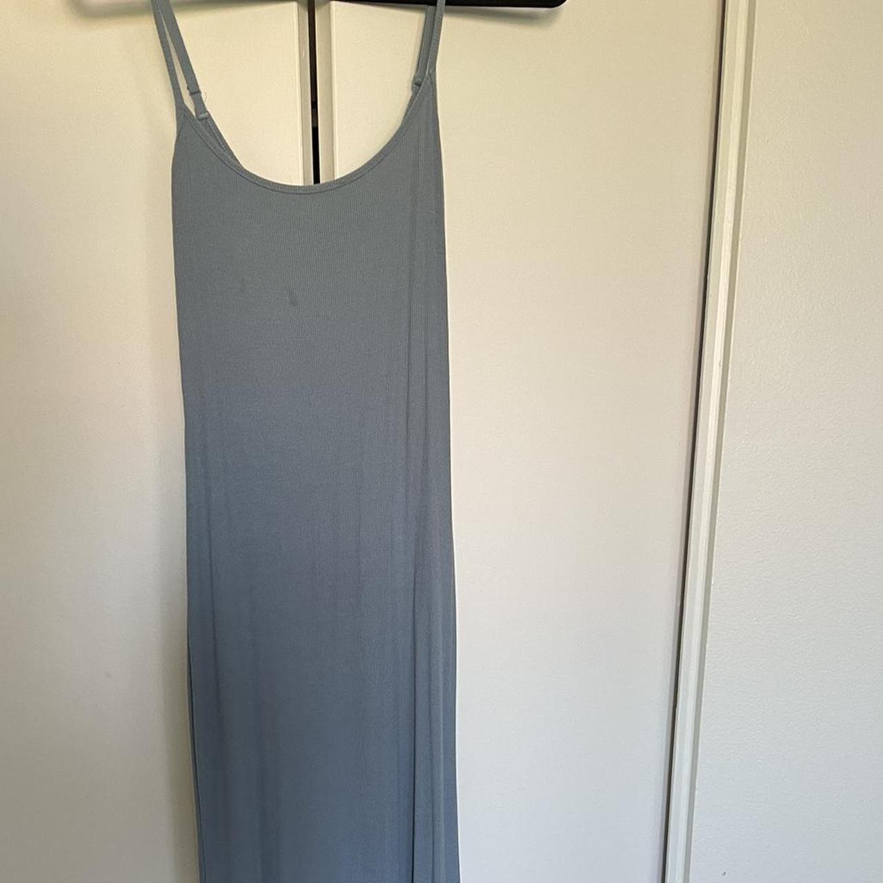 skims / long slip dress light blue / very comfy /... - Depop