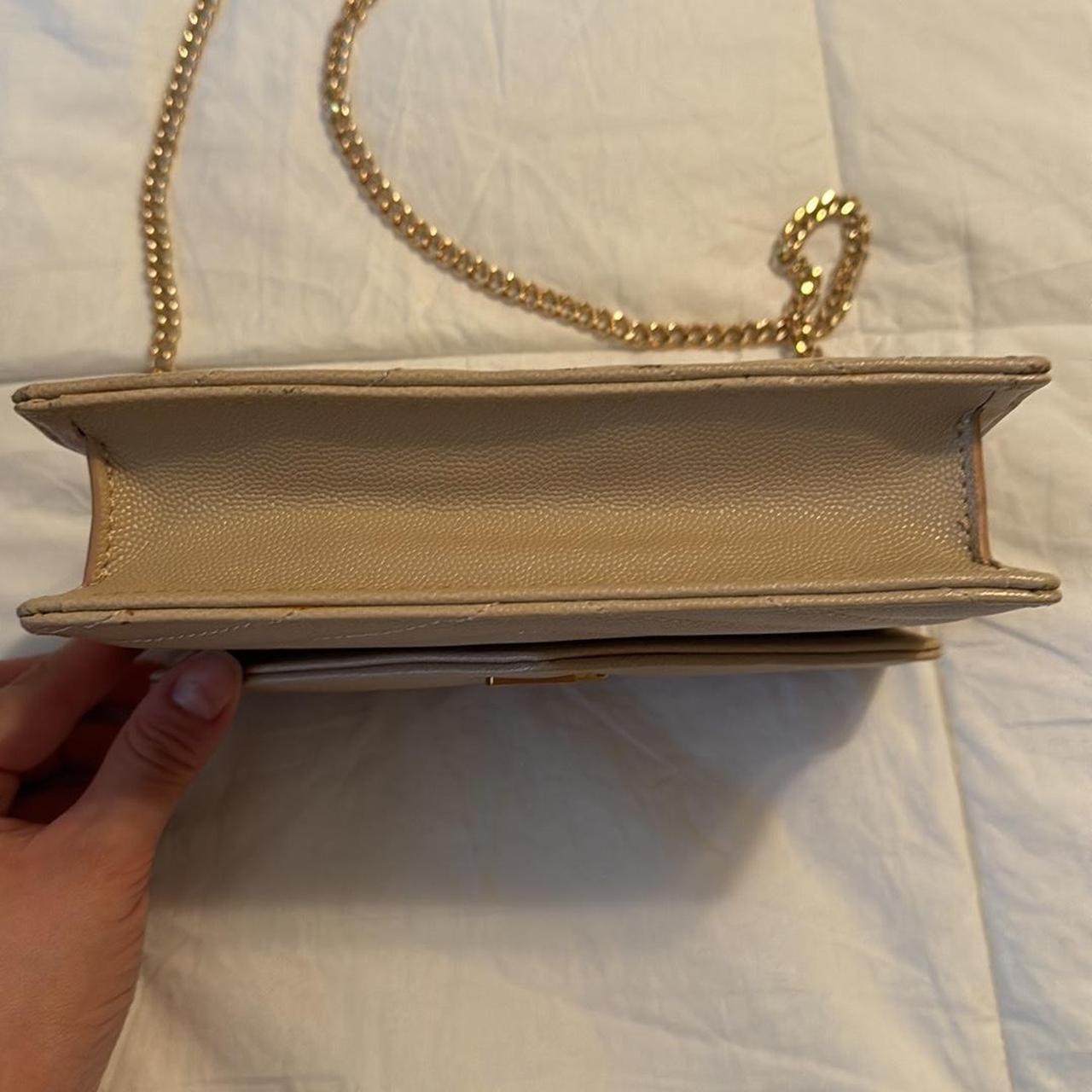 YSL crossbody Tan/cream Biggest flaw seen on the... - Depop