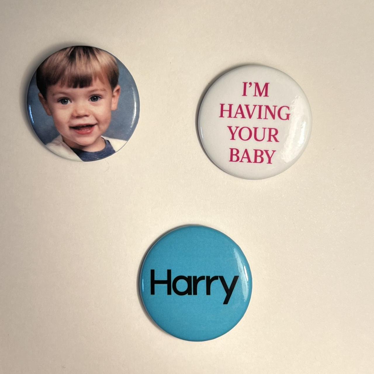 Interest check original Harry Styles buttons sold on... - Depop