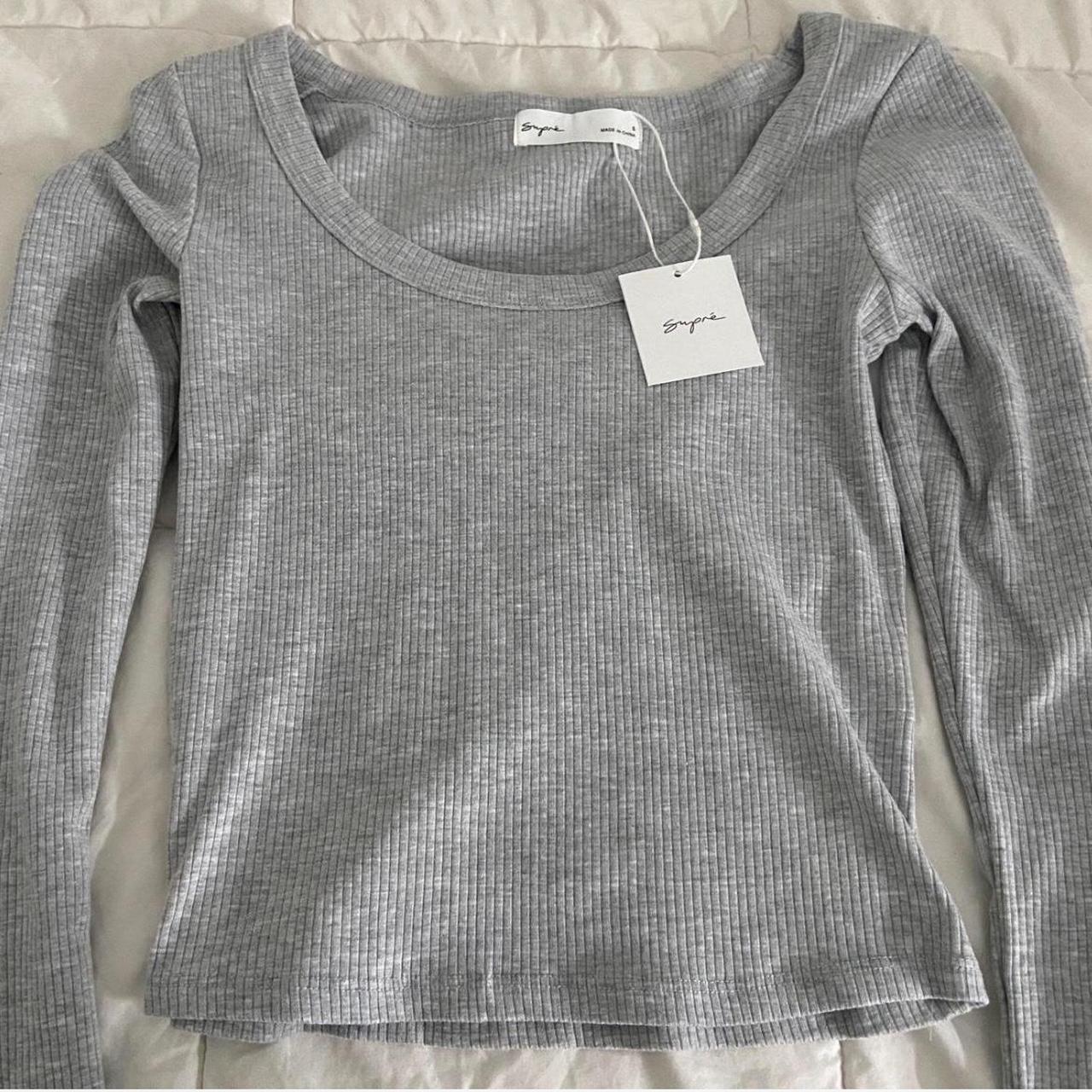 supré grey top - Depop