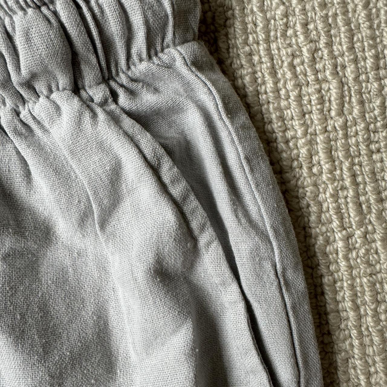 Subdued Light grey wide leg linen trousers RRP... - Depop