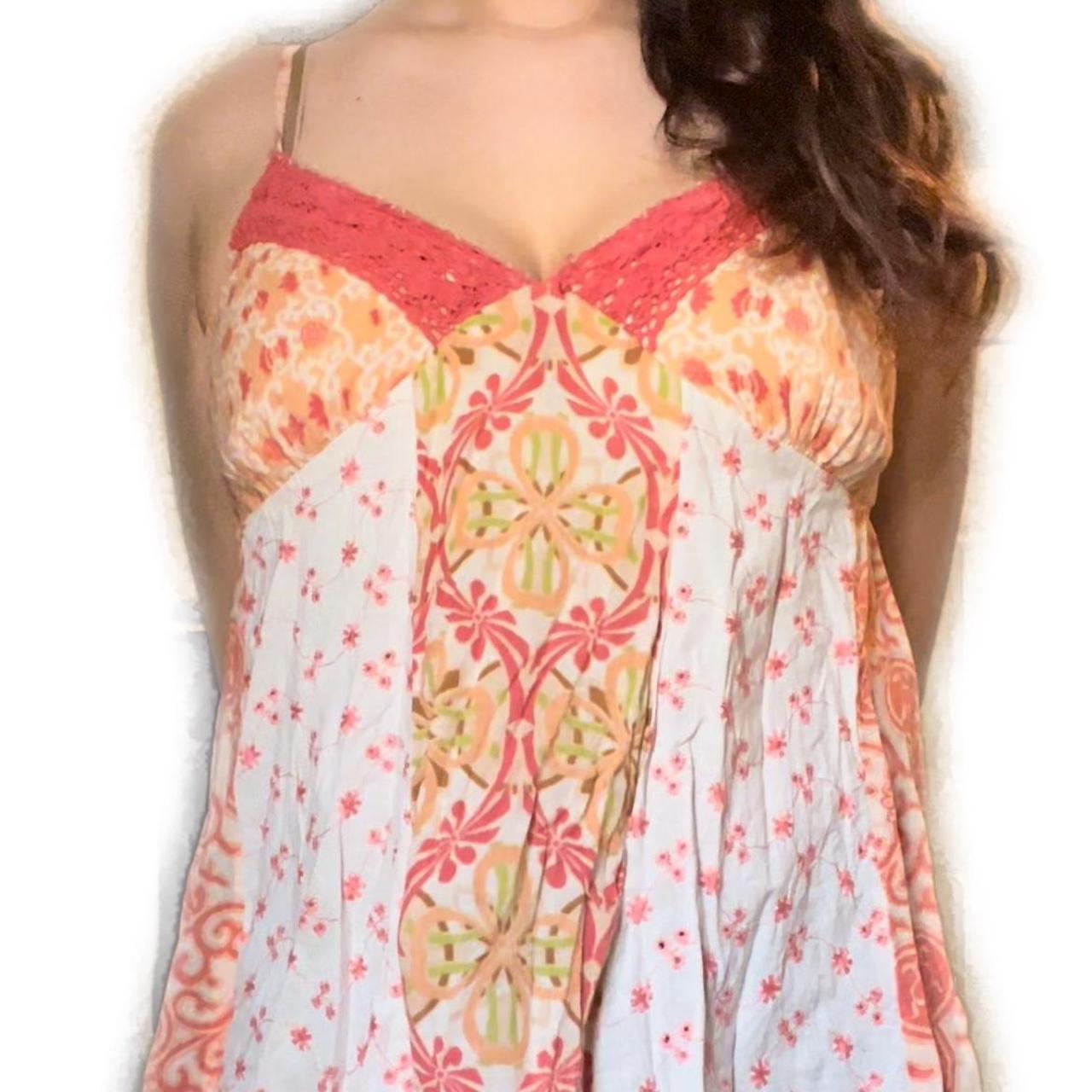 no boundaries y2k patchwork tank top🧡 juniors XL... - Depop