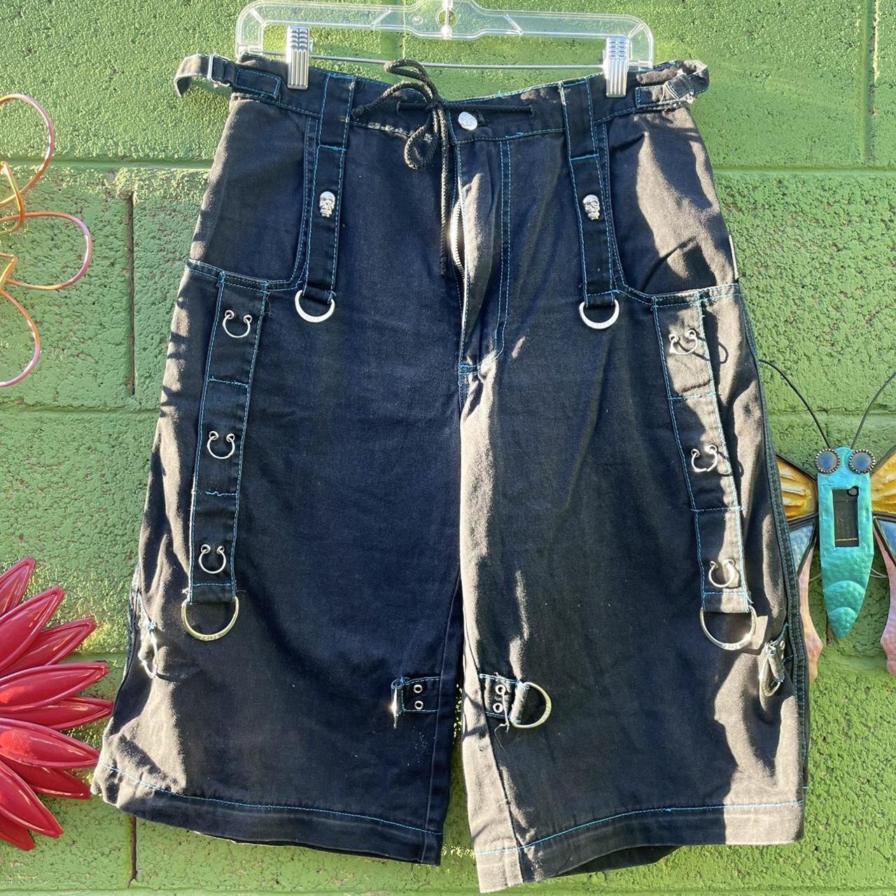 Tripp NYC Women's Black and Blue Trousers | Depop