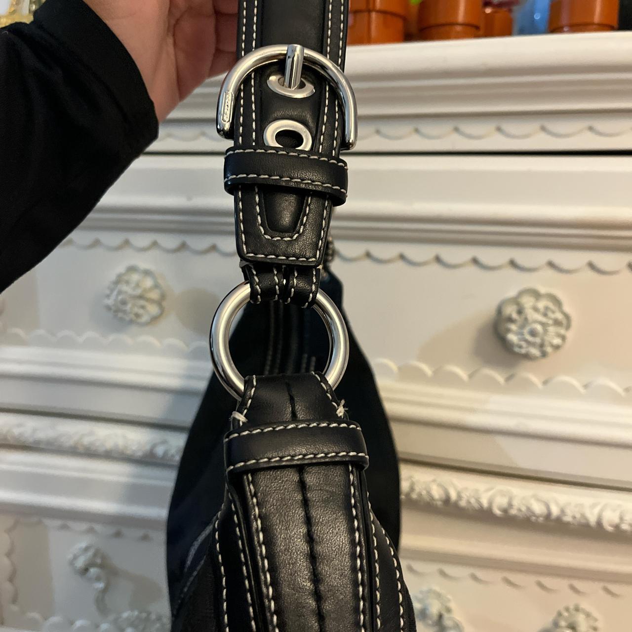 Y2K Coach Shoulder Moon Bag with Buckle on Strap and... - Depop