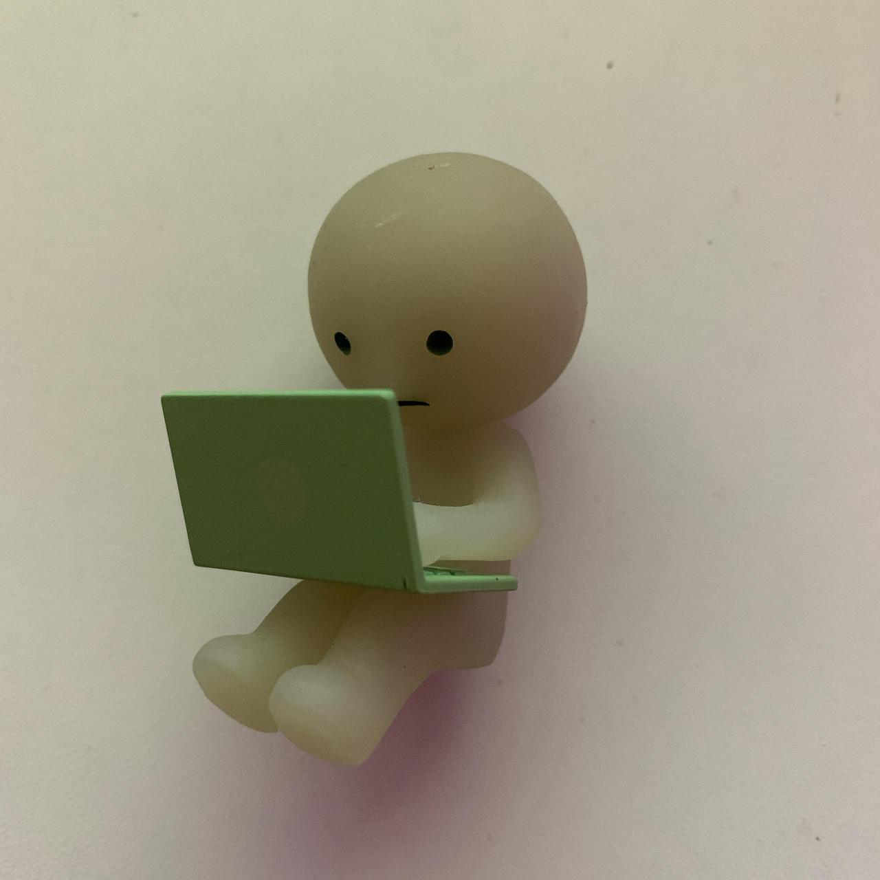 Smiski typing on computer. Work Series. No... - Depop