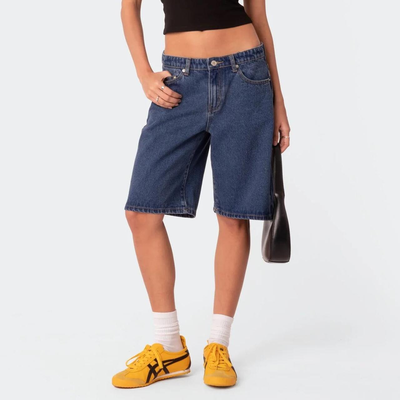 Edikted jorts dark wash Above knee Size xs | Depop