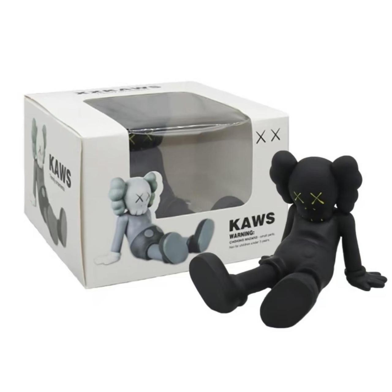 Kaws action figures black and grey Message me which... - Depop