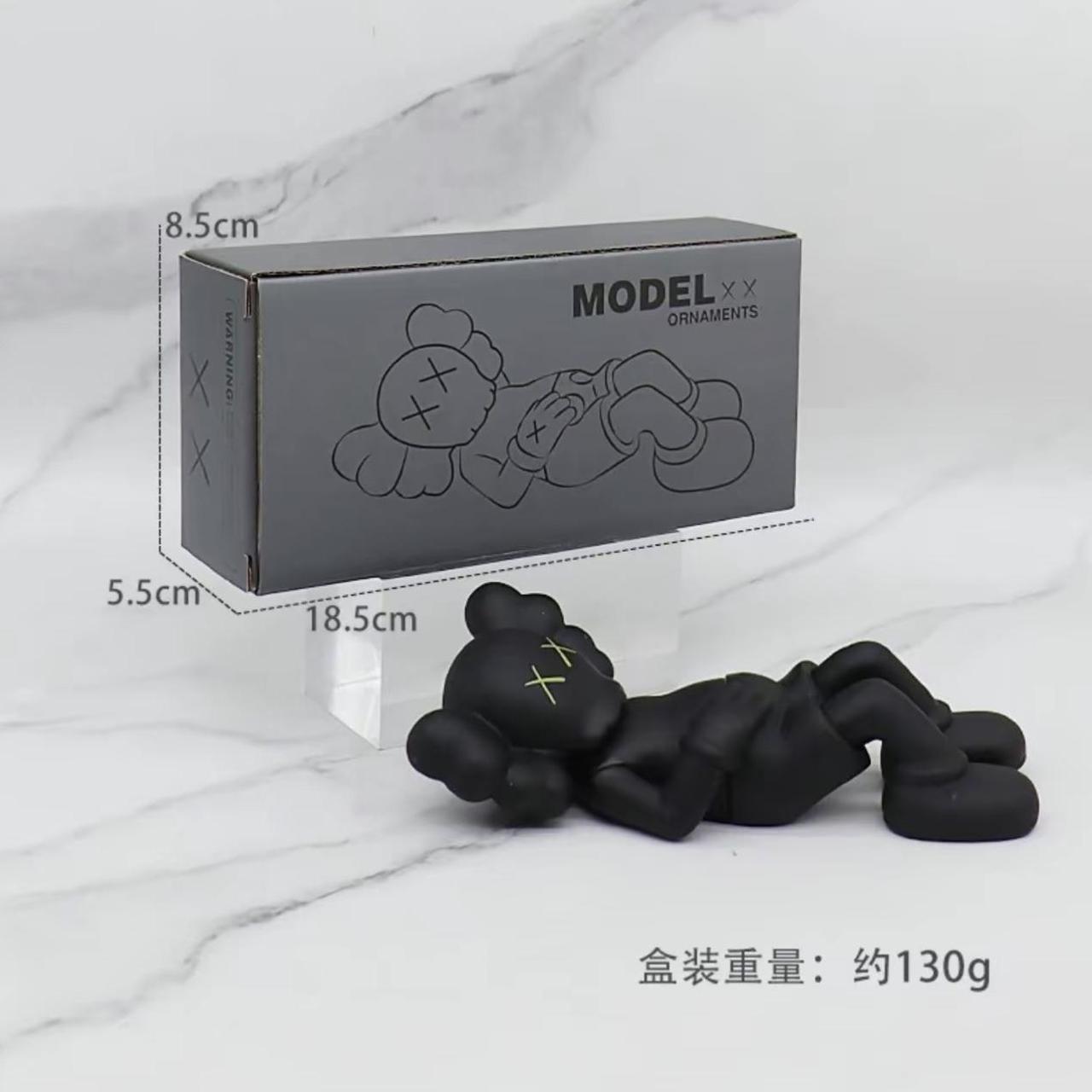 Kaws action figures black and grey message me which... - Depop