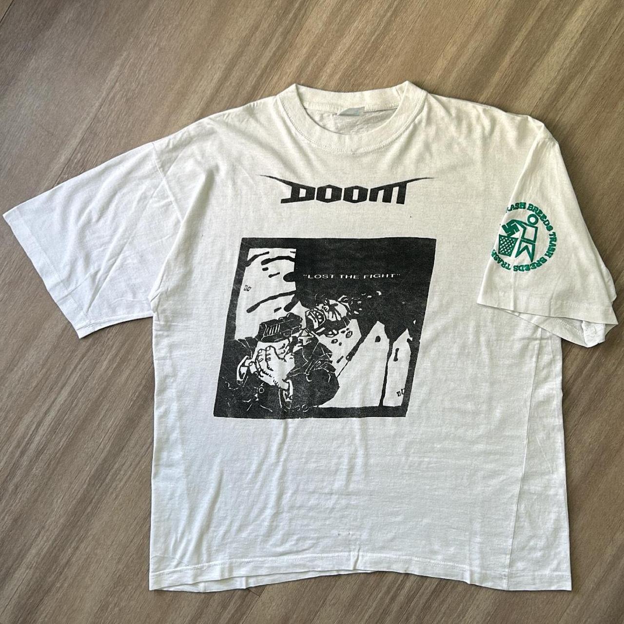 vintage 90s Doom band shirt rare euro boot you... - Depop