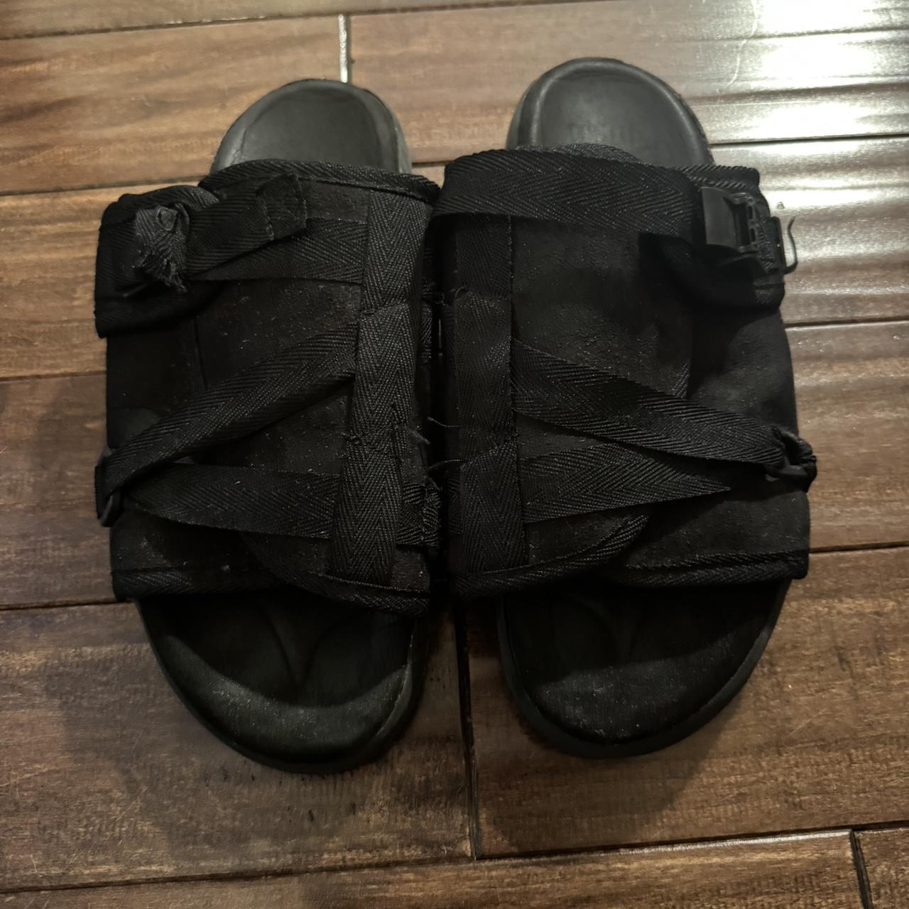 Ollics Slides Black and grey slip-on sandals Fit... | Depop