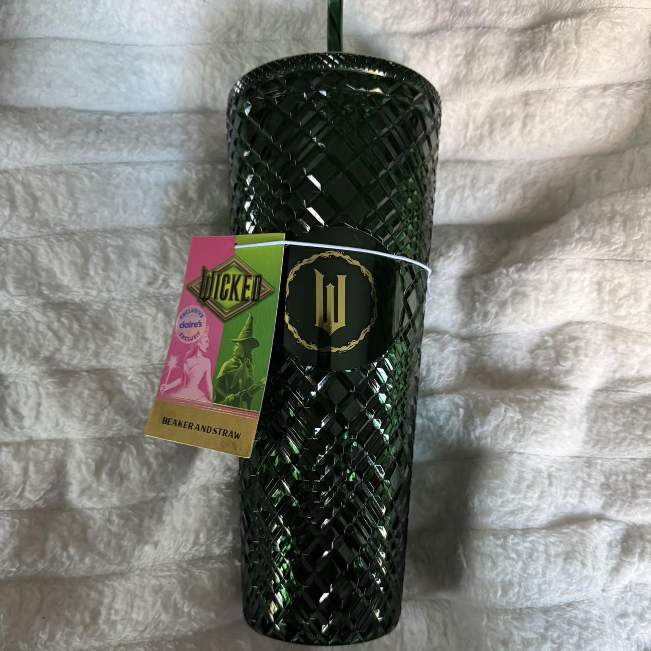Green Wicked the Musical tumbler with straw... - Depop