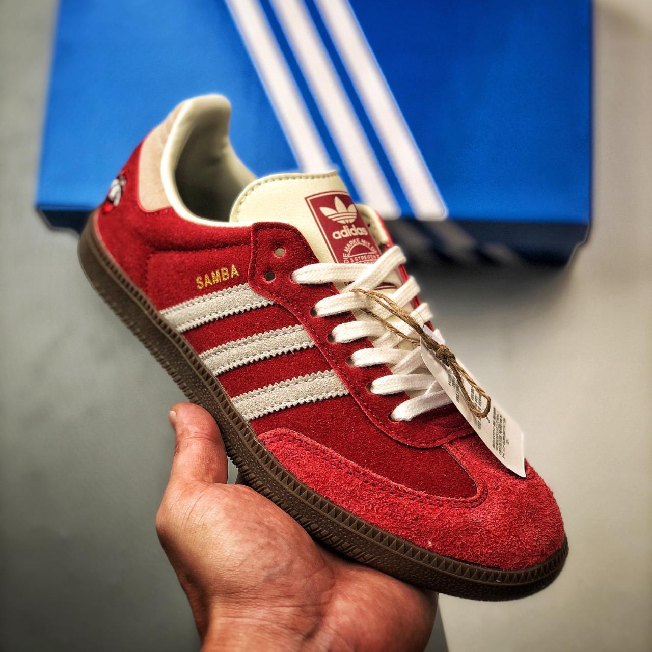 adidas Originals Samba OG TAL red samba training... - Depop
