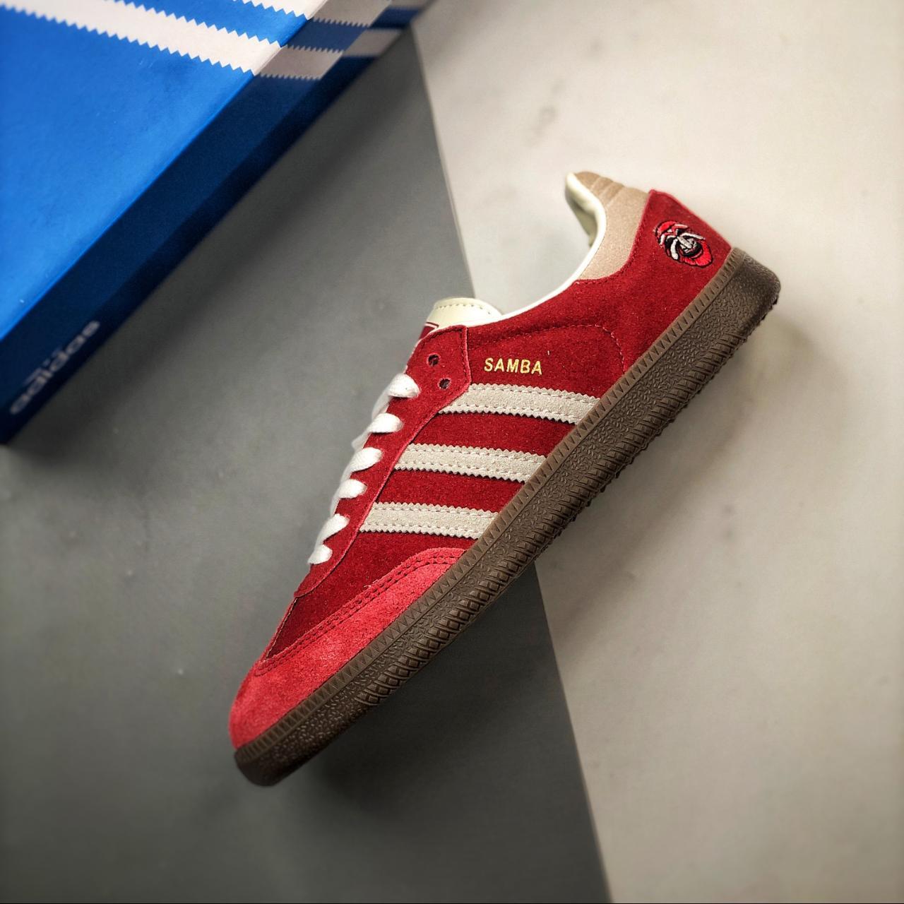 adidas Originals Samba OG TAL red samba training... - Depop