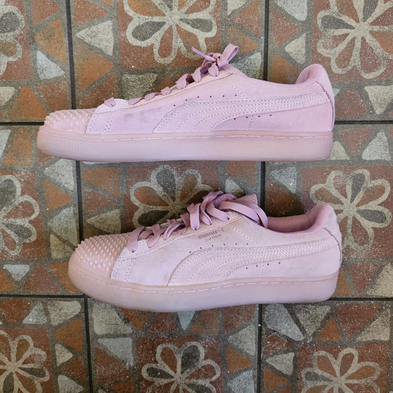 Puma Classic Suede Jelly Prism Pink Trainers Size 8... - Depop