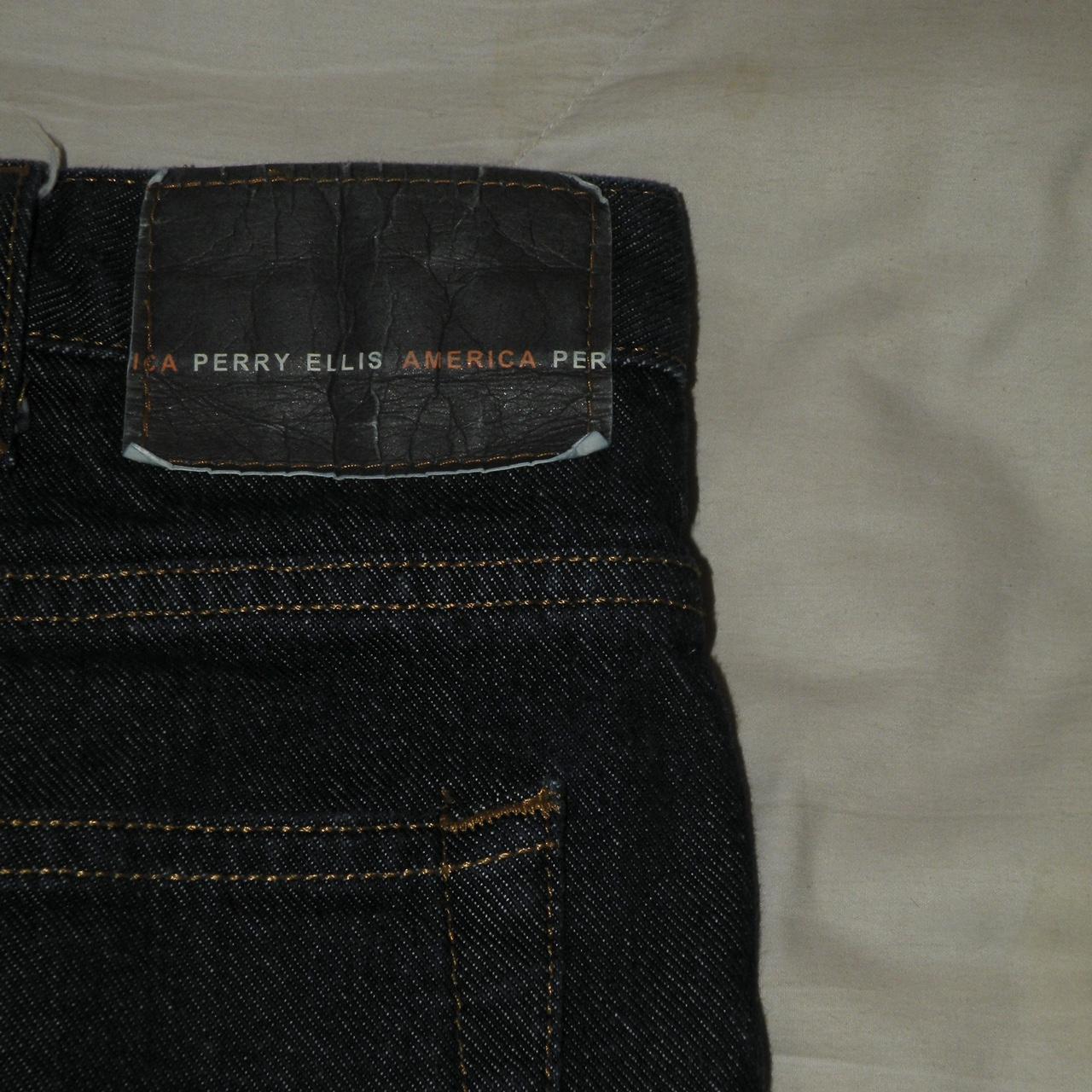 vintage baggy perry ellis jeans, high quality raw... - Depop