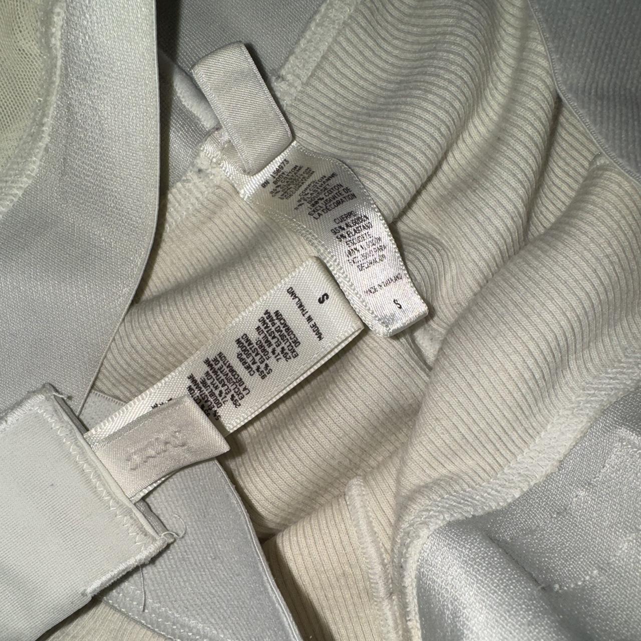 Skims Original ‘bone White Cotton Plunge Bralette Depop
