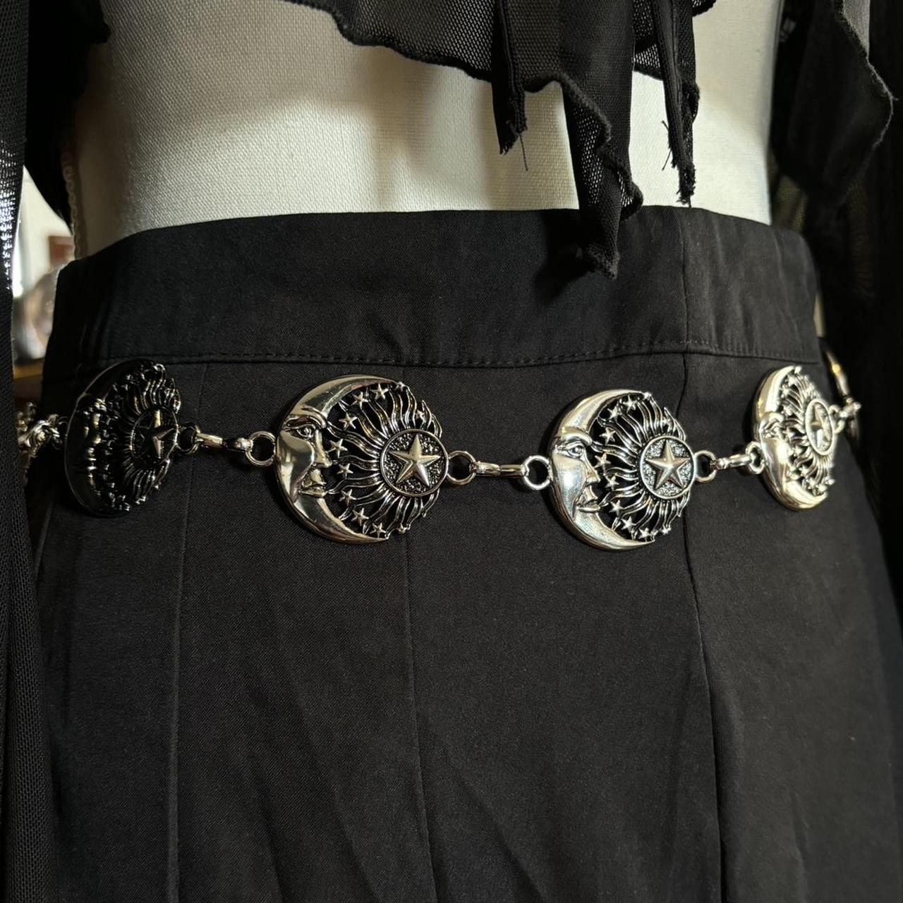 Celestial moon and star chain belt Fits up to 40in... - Depop